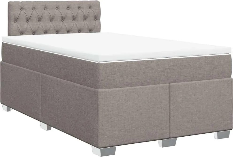Box spring postel s matrací taupe 120x190 cm textil 3285838