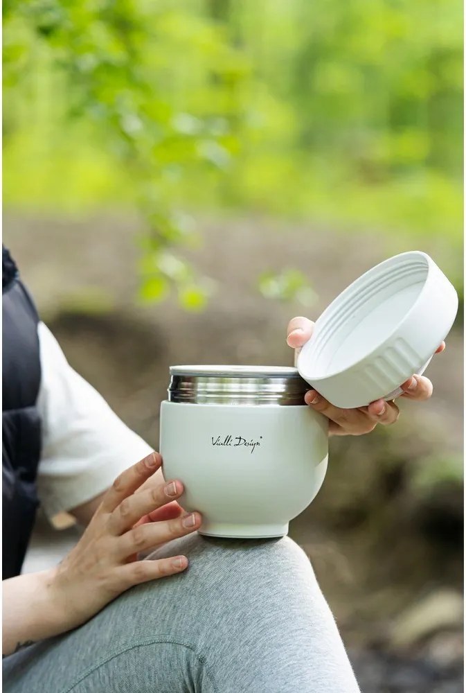 Bílá termoska na jídlo z nerezové oceli 680 ml Fuori – Vialli Design