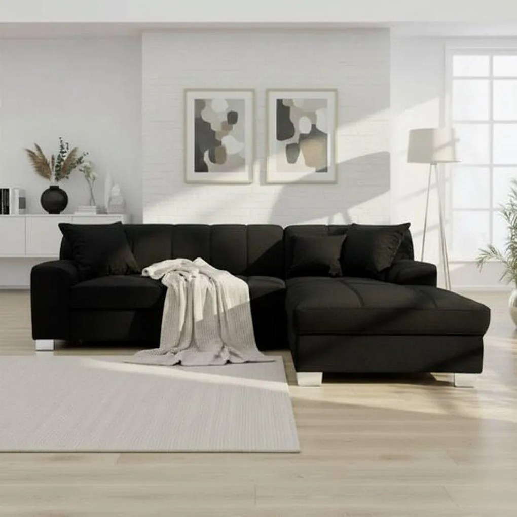 XXXLutz ROHOVÁ SEDAČKA, textil, černá MID.YOU - Sedací soupravy - 001776008301