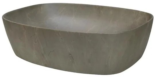 Keramické umyvadlo ANNA, khaki kámen, 50 cm