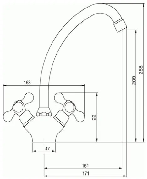 Novaservis - Dřezová baterie TITANIA RETRO lesklý chrom