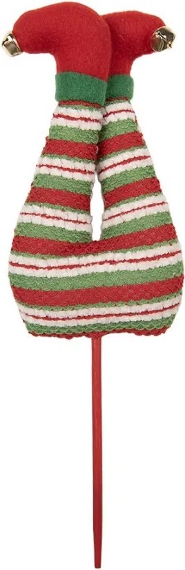 Kouzelný vánoční zápich nohy skřítek Elf - 10*4*30 cm