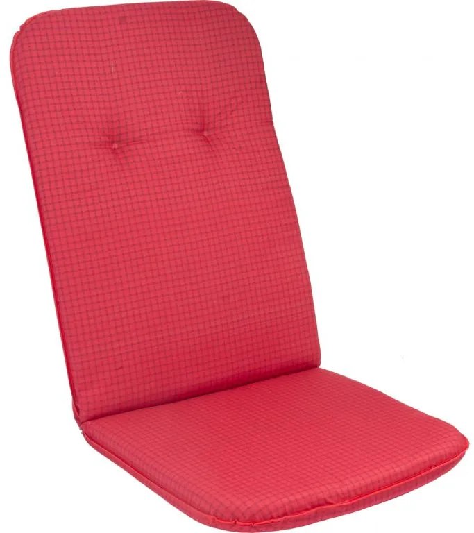 Podsedák na křeslo / židli, vysoká opěrka, červená, 116x50 cm