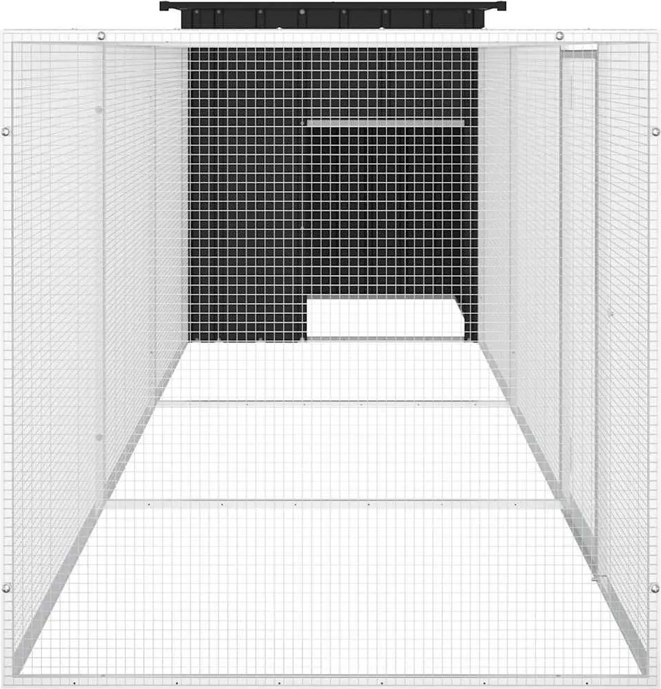 Klec pro kuřata antracitová 400 x 91 x 100 cm pozinkovaná ocel 3106453