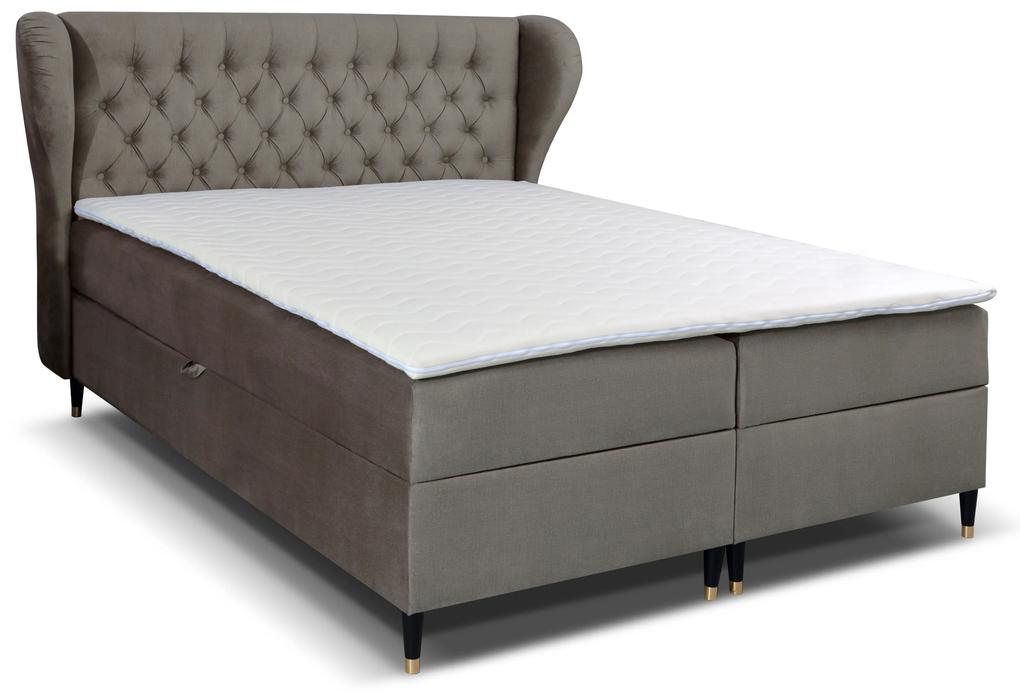 Kontinentální postel 120 cm Ortun (šedá). 1033253