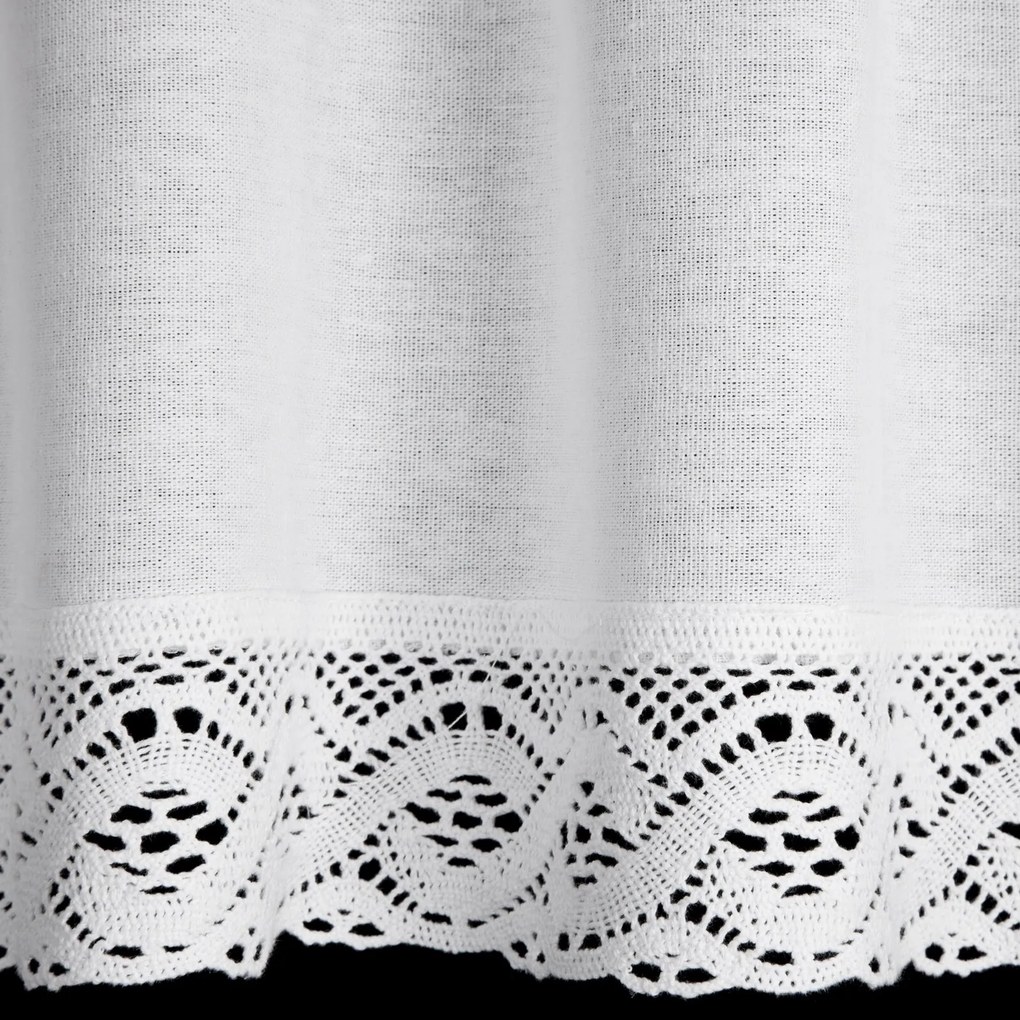KRÁTKÁ ZÁCLONA NA PÁSCE VINCE 100X40 CM BÍLÁ