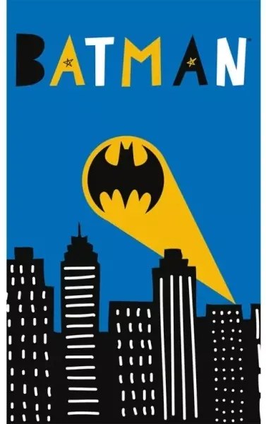 Carbotex Dětský froté ručník Batman Gotham City 30x50 cm