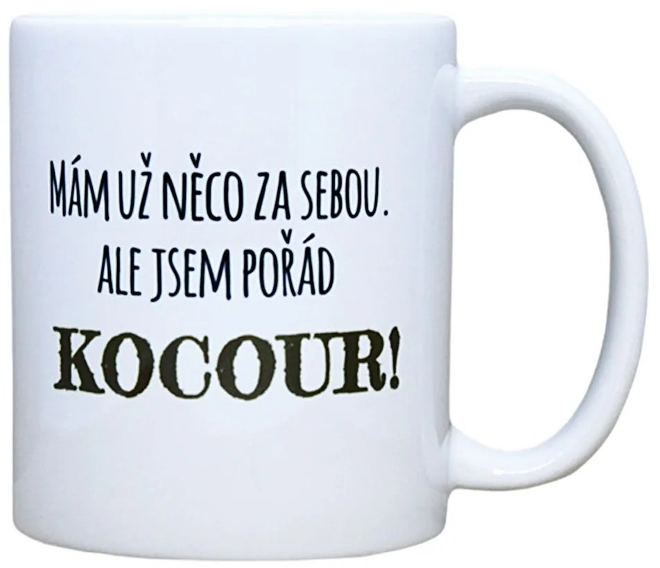 Super plecháček Keramický hrnek s potiskem  kocour Objem a motiv: 400 ml černý uvnitř