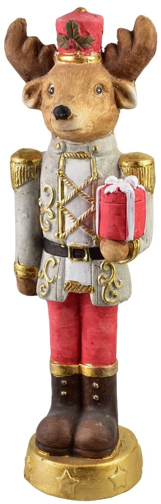 Vánoční figurka Santa Lila 50 cm hnědá/červená