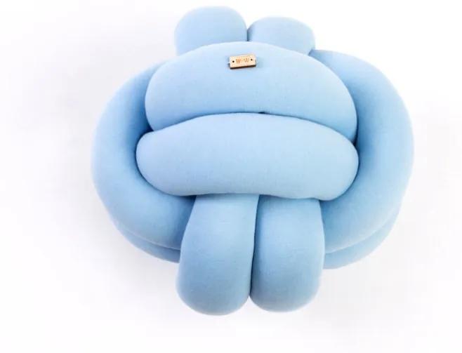 Woodnwool Polštářek uzel Miniball, 23x23 cm Barva: baby modrá
