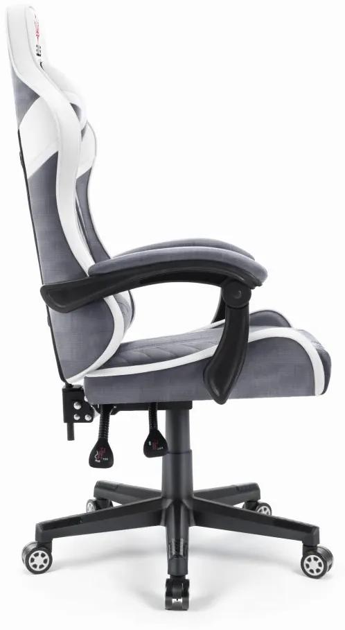 Herní židle HC-1004 šedobílá