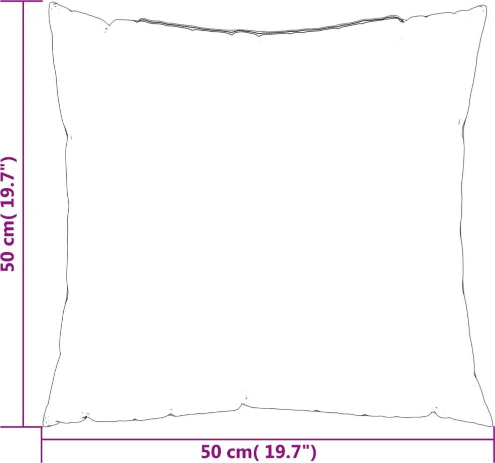 vidaXL Dekorační polštáře 4 ks 50 x 50 cm textil [314338] Barva: krémová