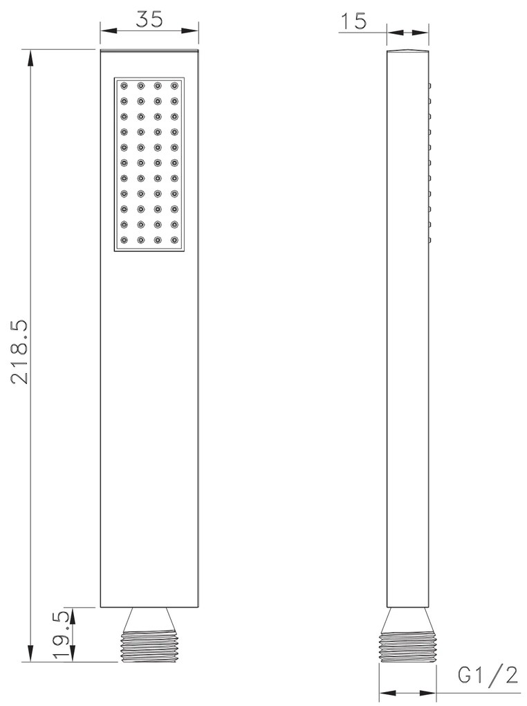 Sapho, Ruční sprcha, 200mm, zlato, DO316