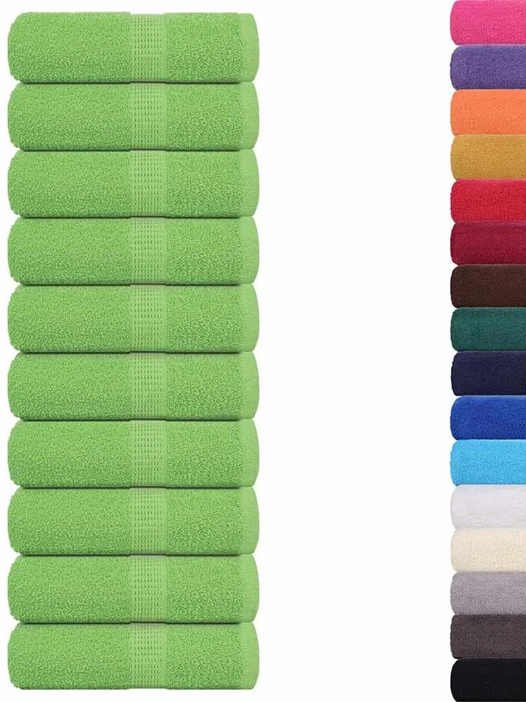 Ručníky FROGN 10 ks jablečně zelené 30x30 cm 360 g/m² 137018