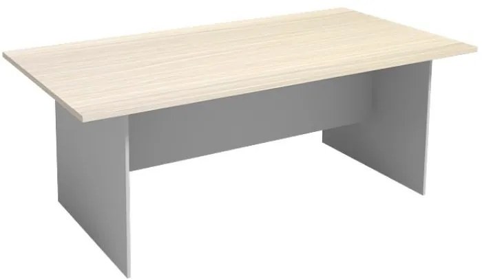 Jednací kancelářský stůl PRIMO GRAY, 200x100 cm, šedá/bříza