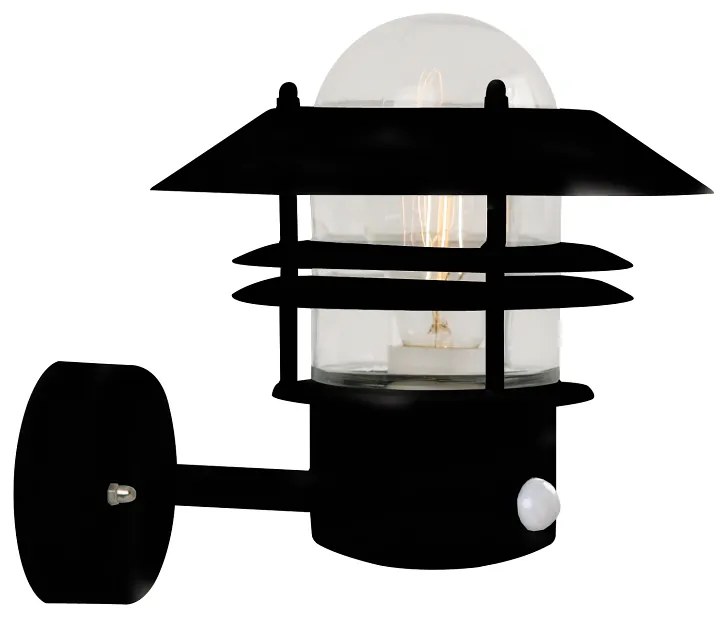 Nordlux Blokhus Sensor  Venkovní , nástěnné svítidlo s čidlem kov, sklo IP54 Varianta: černá