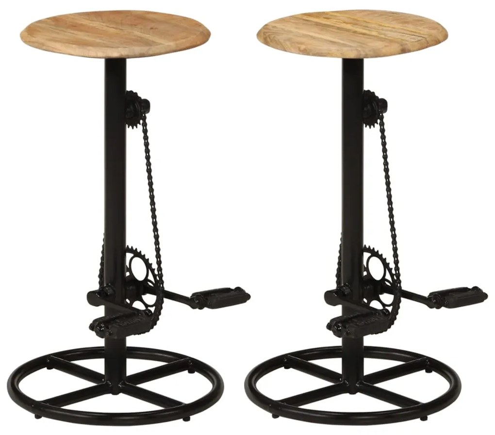 Barové židle 2 ks masivní mangovníkové dřevo - Default Title