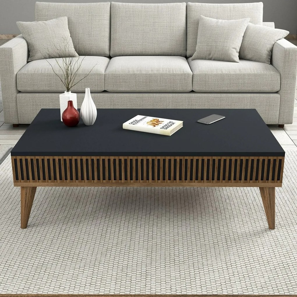 Konferenční stolek Mila Anthracite and Walnut