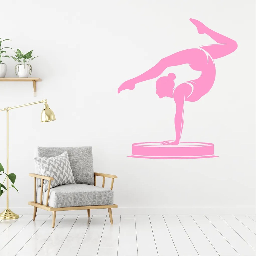 Živá Zeď Samolepka na zeď Moderní gymnastika Barva: černá