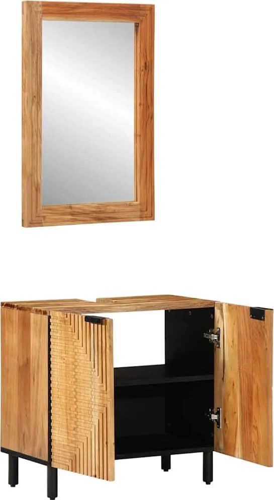 Sada koupelnových skříněk 2 ks Přírodní 62 x 33 x 58 cm 3310012