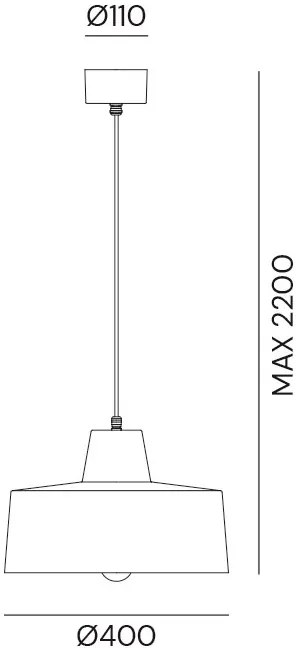 Il Fanale Officina, závěsné industriální svítidlo, 1x15W E27, prům. 40cm