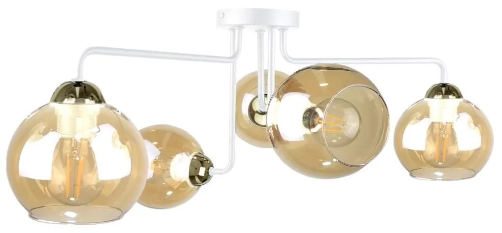 Keter Lighting Přisazený lustr MONDE WHITE 5xE27/60W/230V KE0009