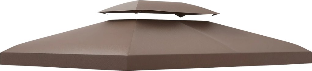Náhradní střecha Outsunny pro kovový altán 3x4m - Voděodolná střecha s dvojitou vrstvou, náhradní pokrytí pro zahradní altán, párty stan, gazebo - Pol