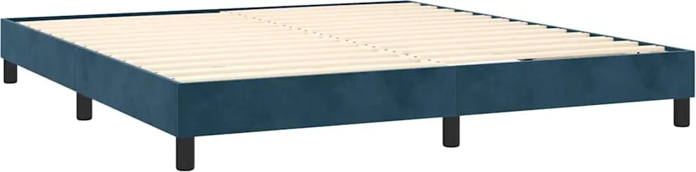 Box spring postel s matrací tmavě modrá 180x200 cm samet 3130857