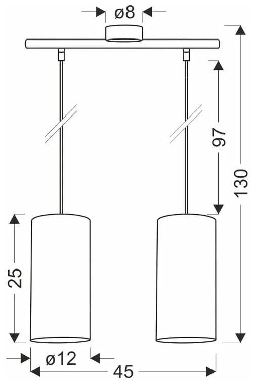 Závěsné svítidlo v přírodní barvě ø 12 cm Aragona – Candellux Lighting