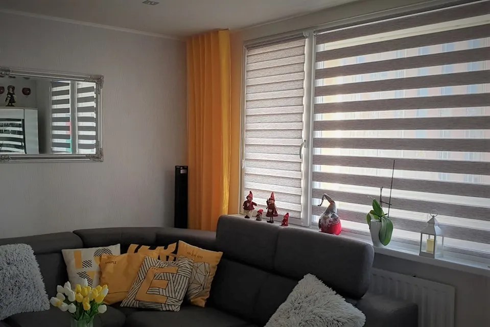ZEBRA® Roleta DEN A NOC / MINI / PREMIUM / šedý melír / BH 19 Barva mechanizmu: bílá, Výška: 150, Šířka: 30
