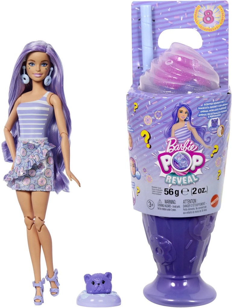 Barbie pop reveal barbie odměny fialová