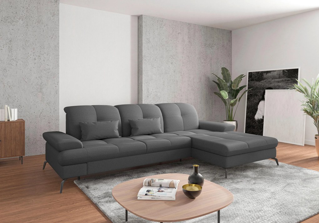 XXXLutz ROHOVÁ SEDAČKA, textil, tmavě šedá Sit & More - Sedací soupravy - 000144009619