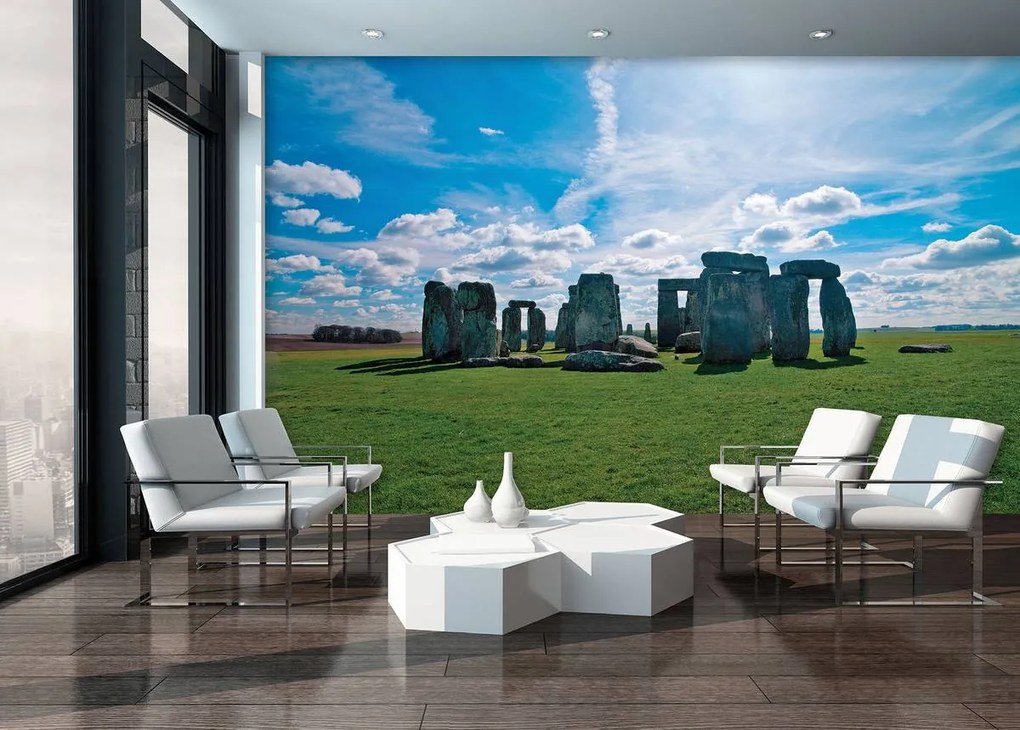 Fototapeta - Stonehenge Krajina Venkov (254x184 cm)