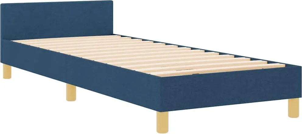 Rám postele s čelo Modrá 90 x 190 cm textil 3344619