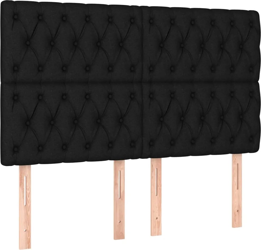 Box spring postel s matrací černá 140 x 190 cm textil 3128759