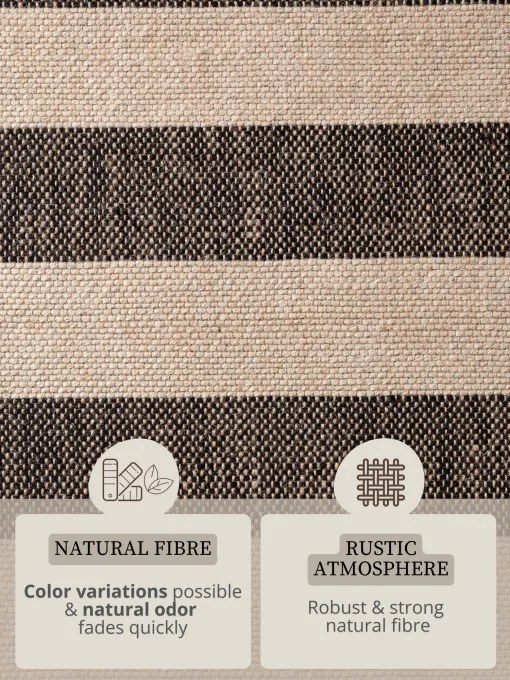 Koberec Hanse Home Handloom 1.0 PLAYA přírodní / bílý / černý