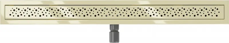 Mexen Flat M12 nerezový sprchový žlab 90 cm, zlatá, 1521090-15