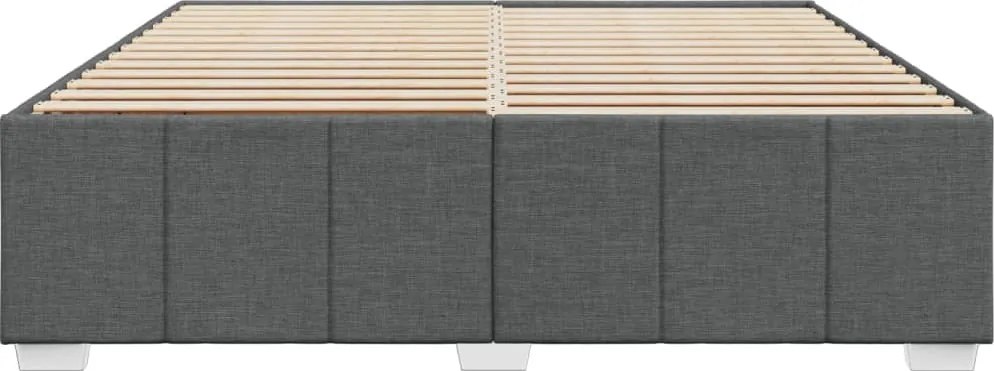 Rám postele bez matrace tmavě šedý 180 x 200 cm textil 3284854