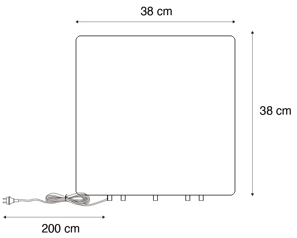 Moderní venkovní lampa bílá 38 cm čtvercová IP44 - Nura