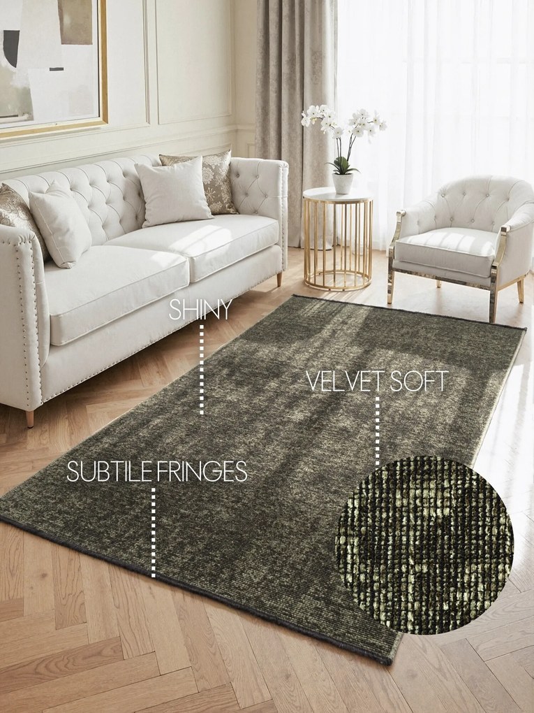 ELLE Decoration, Kusový koberec Brilliance Prisma 106313 Green z kolekce Elle, 80x150, zelená, ložnice