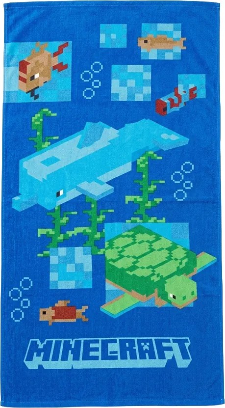 Dětská osuška Minecraft Delfín a Želva