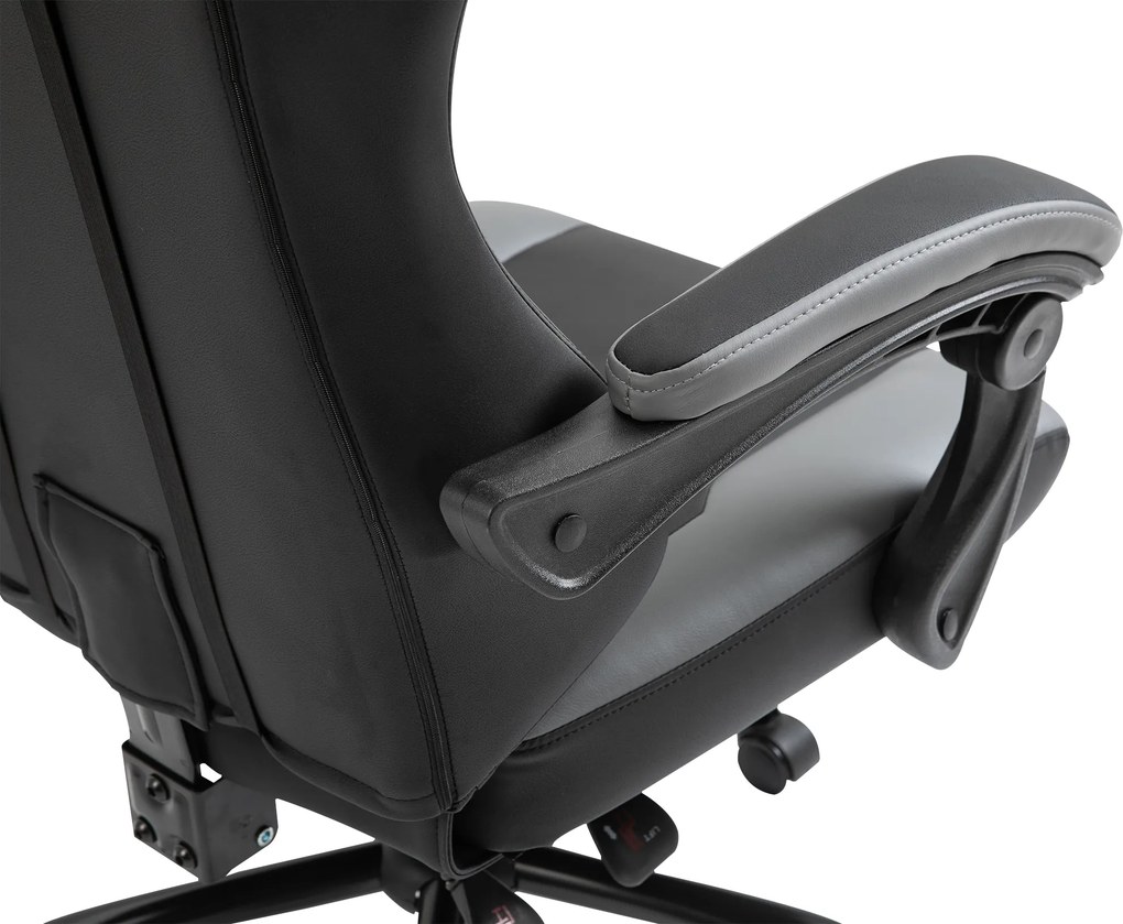 Herní křeslo Vinsetto, výškově nastavitelné, s opěrkou hlavy a bederním polštářem, ergonomické, do 120 kg, s podnožkami, černé | Aosom.de