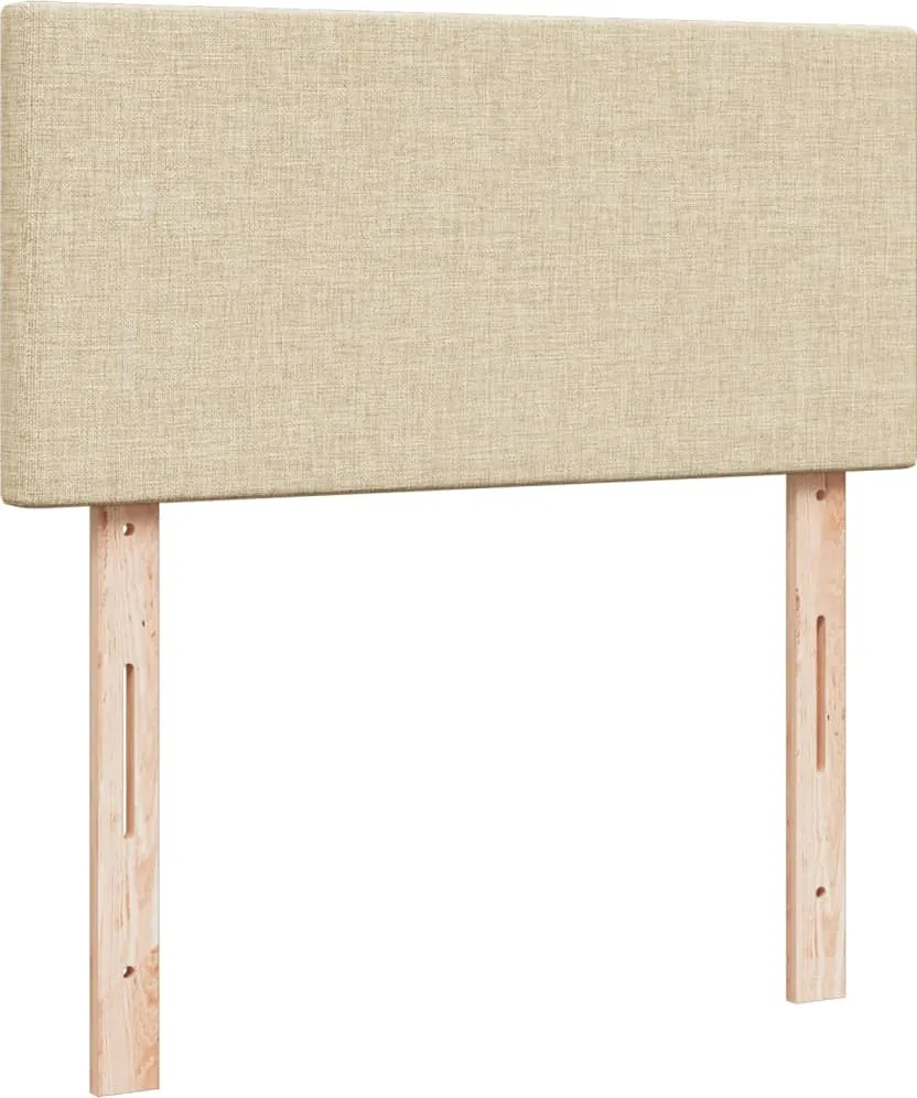 Box spring postel s matrací krémová 80 x 200 cm textil 3288013