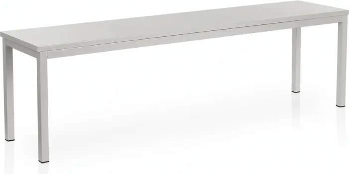Celokovová lavice do šatny 150 x 35 x 45 cm, šedá - ral 7035