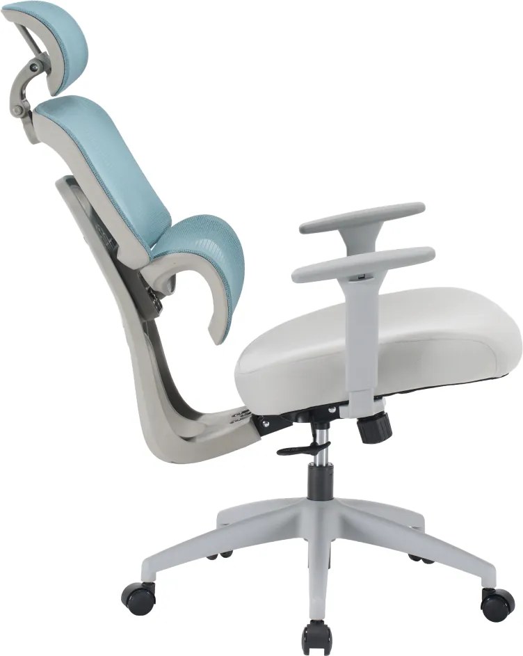 Ergonomická kancelářská židle NEONIT - neomint síťovina / šedá látka / nosnost 150 kg