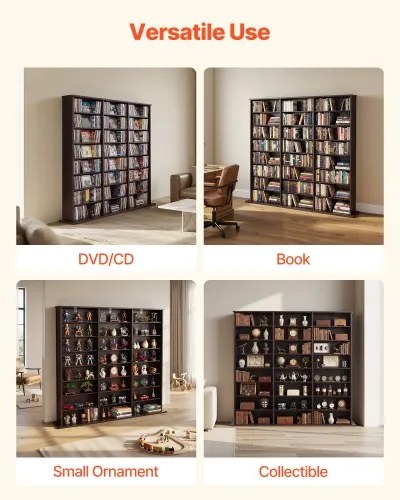 Úložná skříňka na média, 8patrový organizér na DVD VEVOR – CDCCJKFS24GS426SB001V0