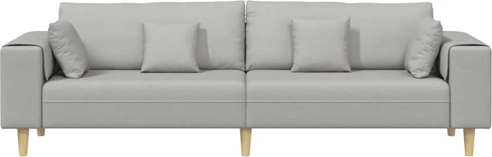 Pohovka Oblačno šedá 250 x 77 x 76 cm textil 3335151