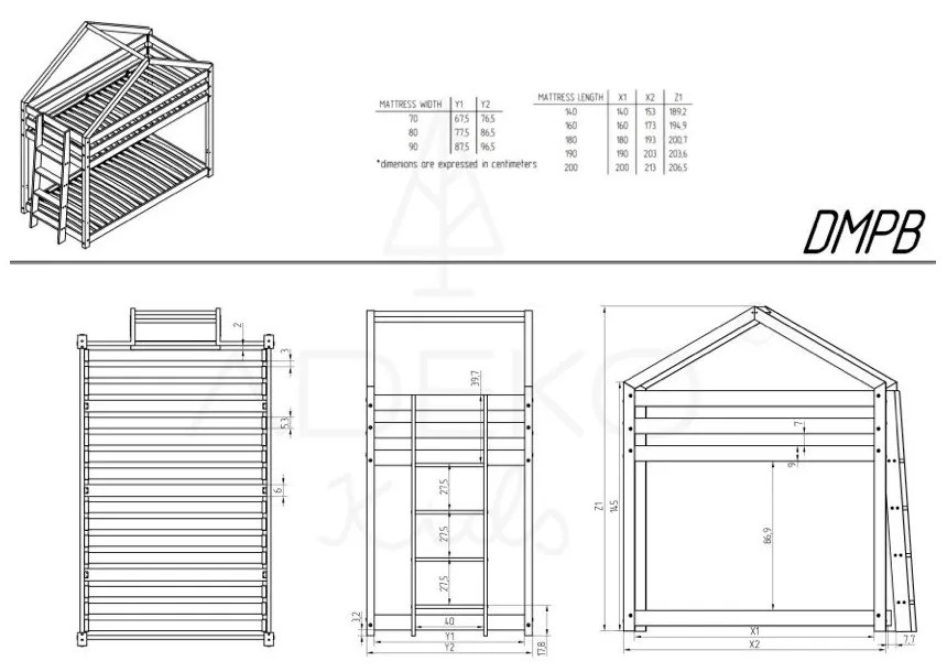 Dětská postel s úložným prostorem s roštem v přírodní barvě 90x200 cm DMPB – Adeko