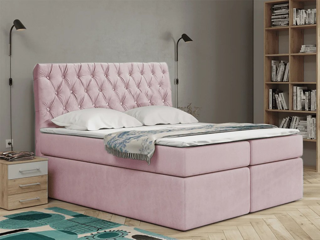 Boxspring 180x200 cm Ornela Barva: Hnědá - Trinity 08