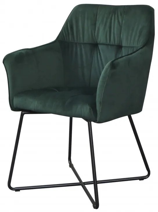 Deflee Jídelní židle LOFT GREEN ZDL38862samet  46 cm x 86 cm x 63 cm
